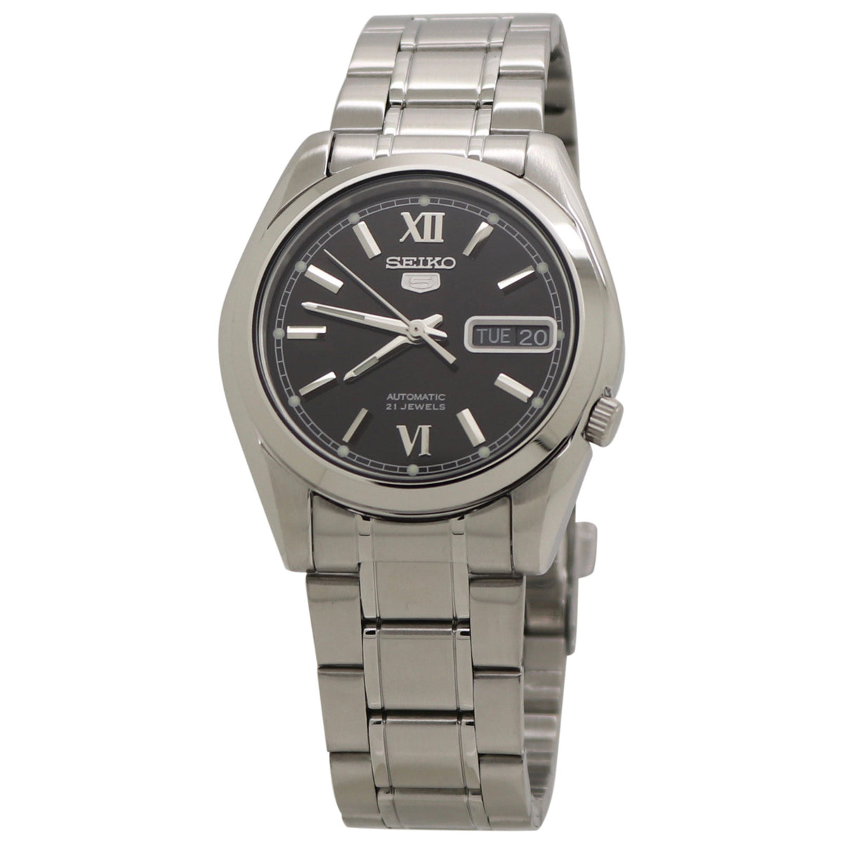 Seiko 5 Automatic Black Dial Stainless Steel Men's Watch SNKL55K1 ...