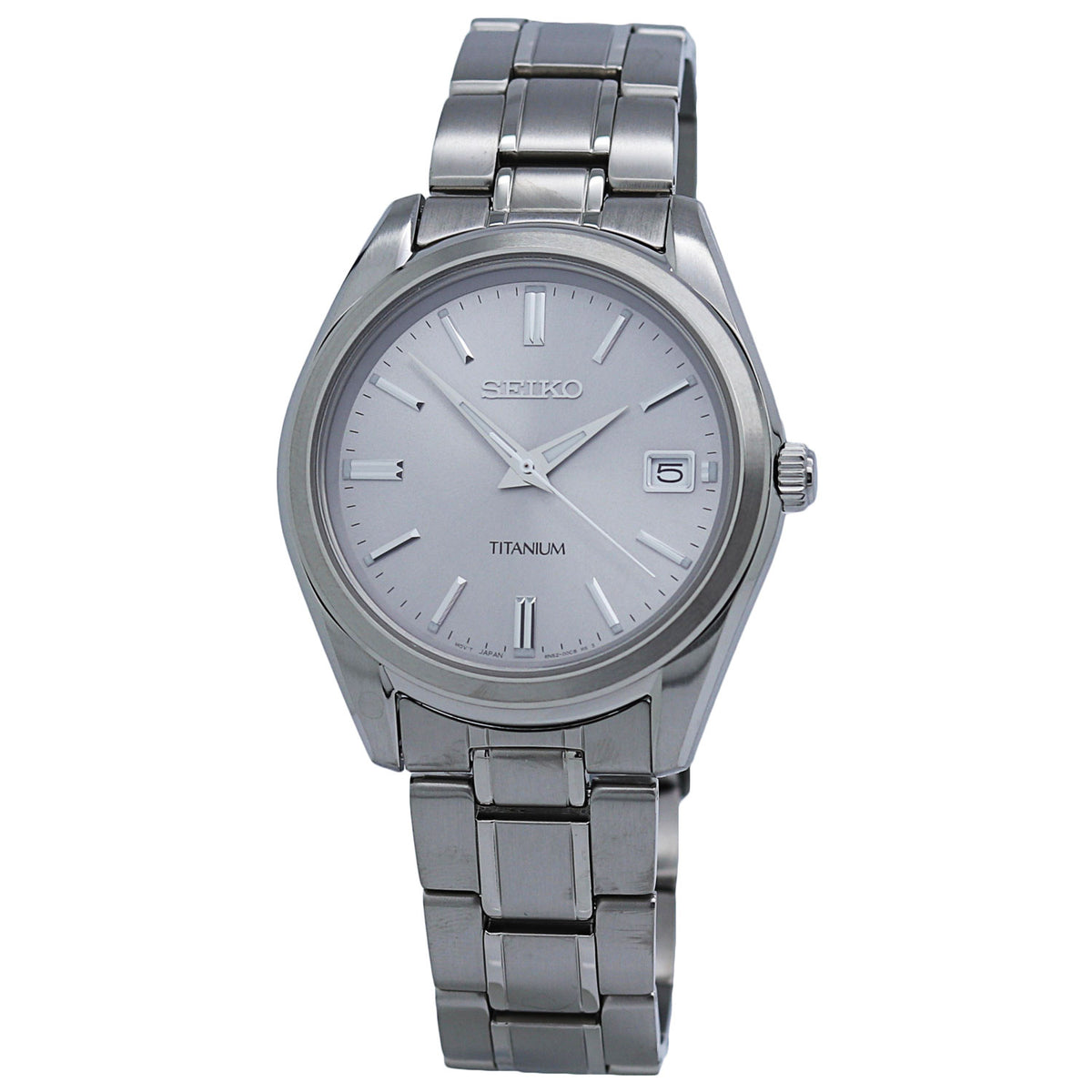 Seiko Titanium Quartz Silver Dial Men's Watch SUR369 – pass the watch