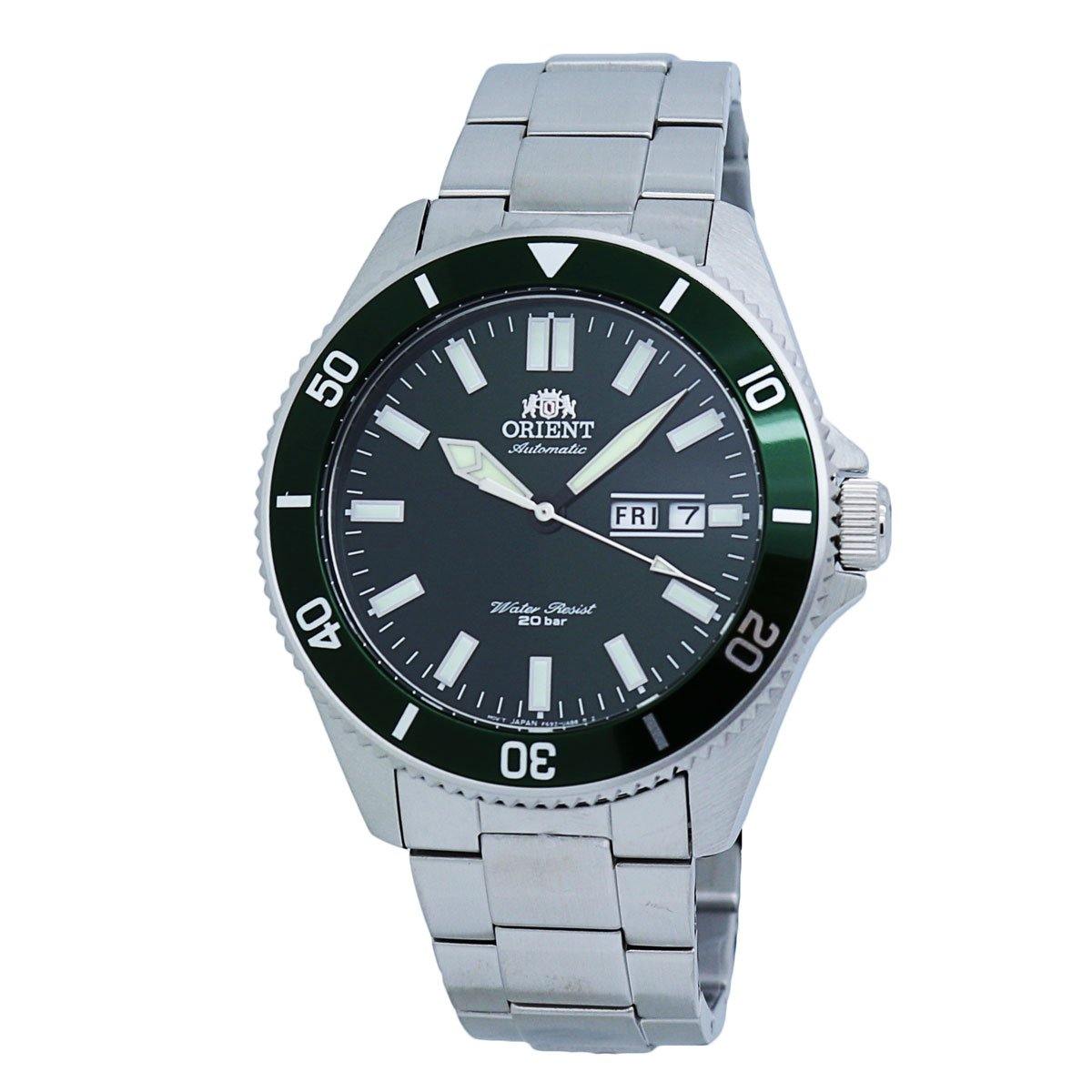Orient Diver Automatic Green Dial Stainless Steel Men's Watch RA-AA091 ...