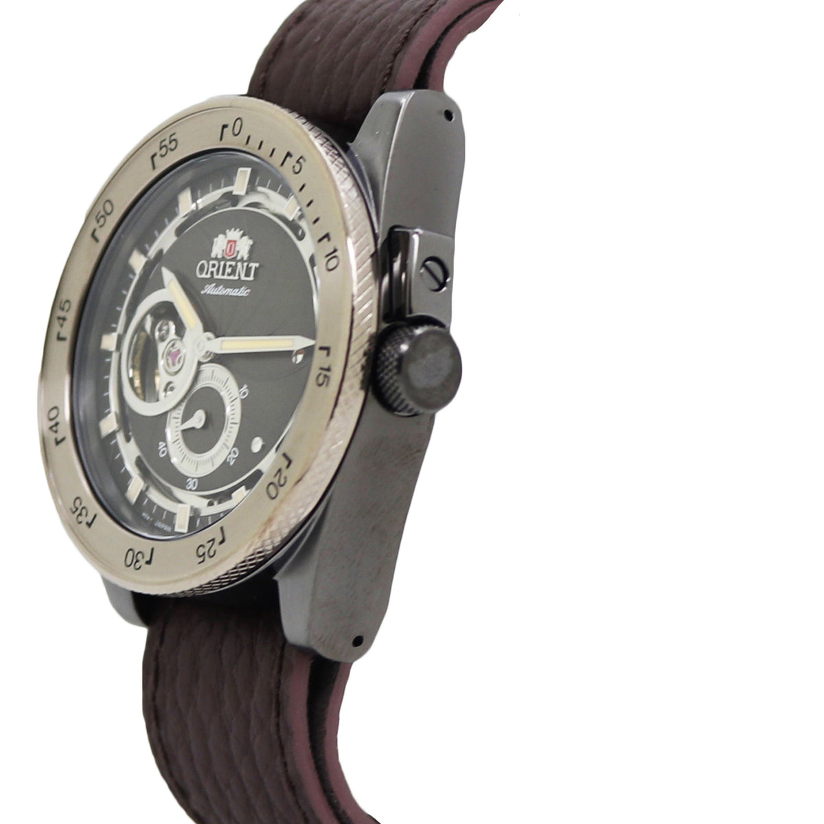 Orient Retro Automatic Brown Dial Brown Leather Strap Men's Sport Watc ...