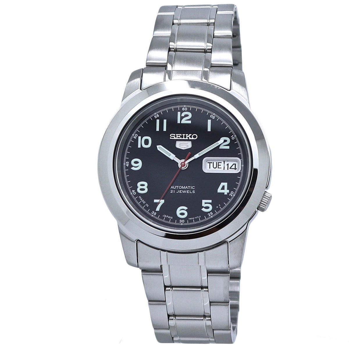 Seiko 5 Automatic SNKK35J1 Black Dial Stainless Steel Men's Watch ...