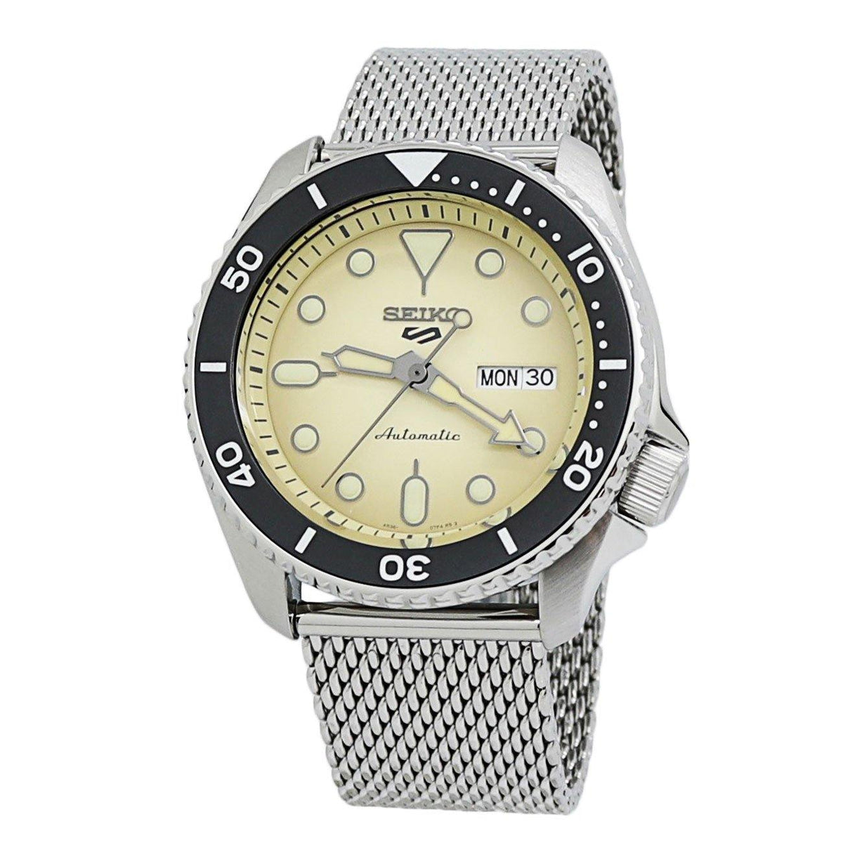 Seiko 5 Sports Automatic Mesh Stainless Steel Men's Watch SRPD67K1 ...