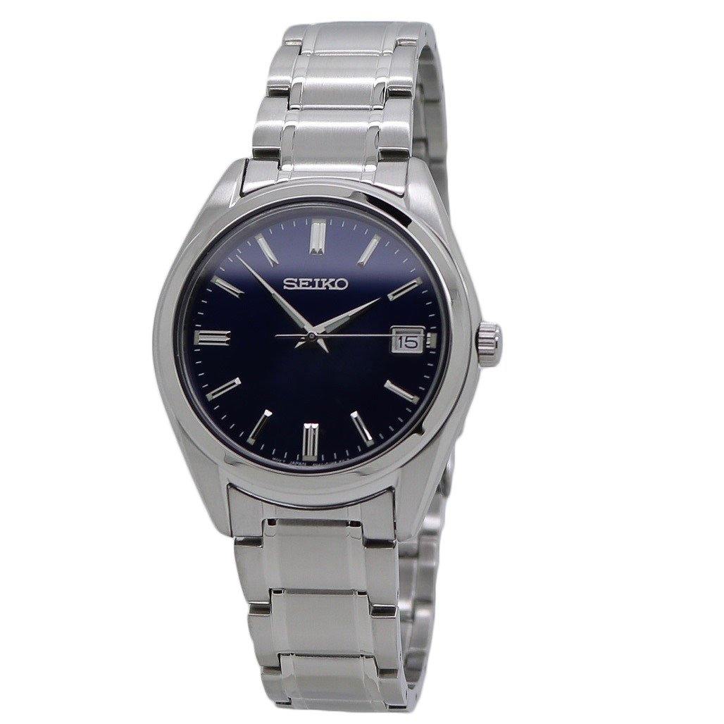 Seiko Classic Quartz Blue Dial Stainless Steel Men's Watch SUR317P1 ...