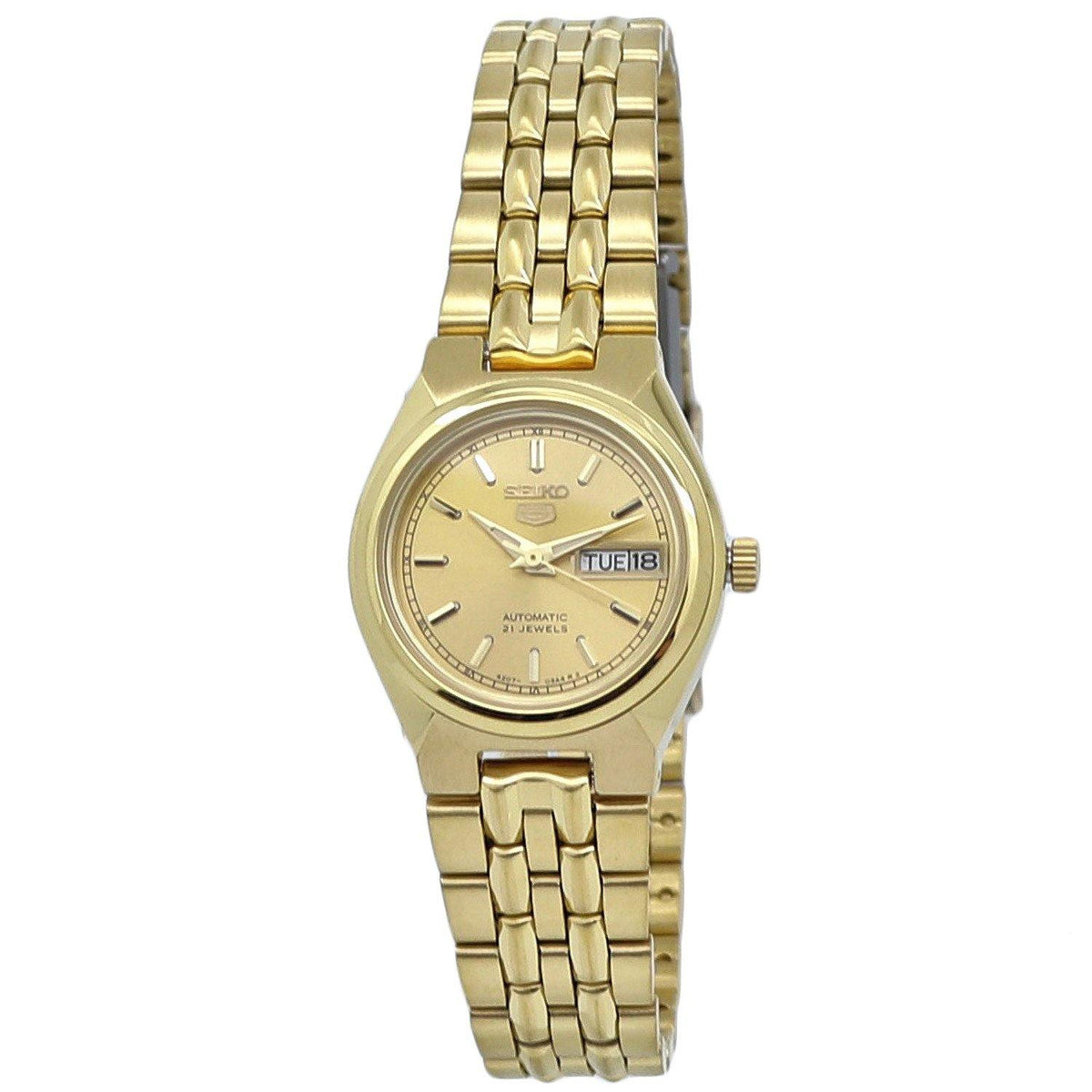 Seiko 5 Automatic Gold Dial Ladies Watch SYMA04 – pass the watch
