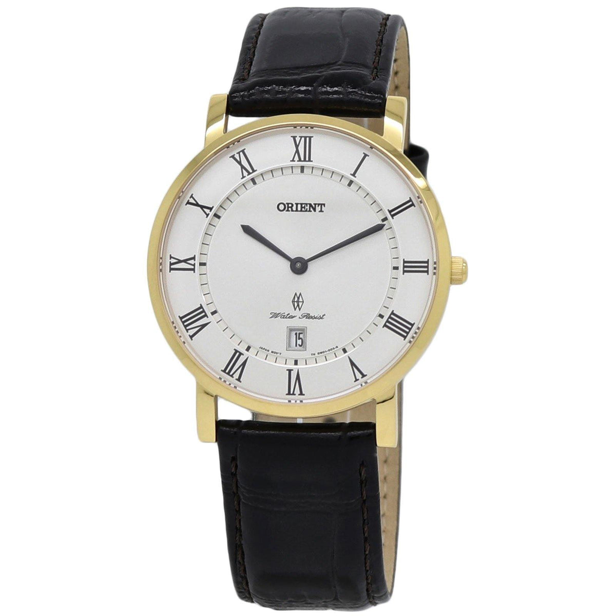 Orient Classic Quartz White Dial Men's Leather Watch FGW0100FW0 – pass ...