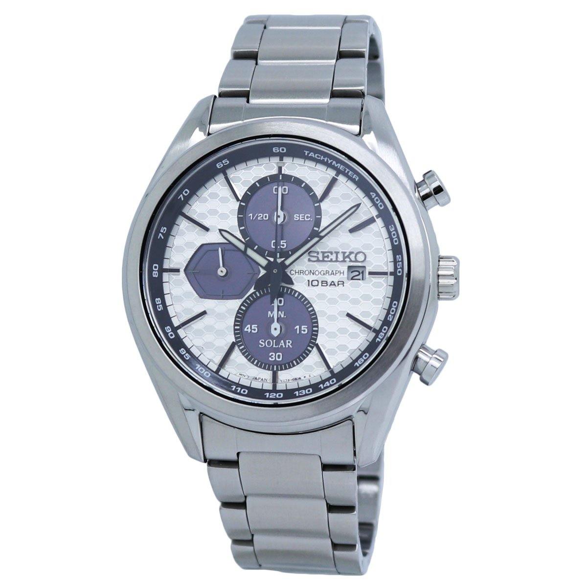 Seiko Chronograph White Dial Stainless Steel Men's Watch SSC769 – pass ...